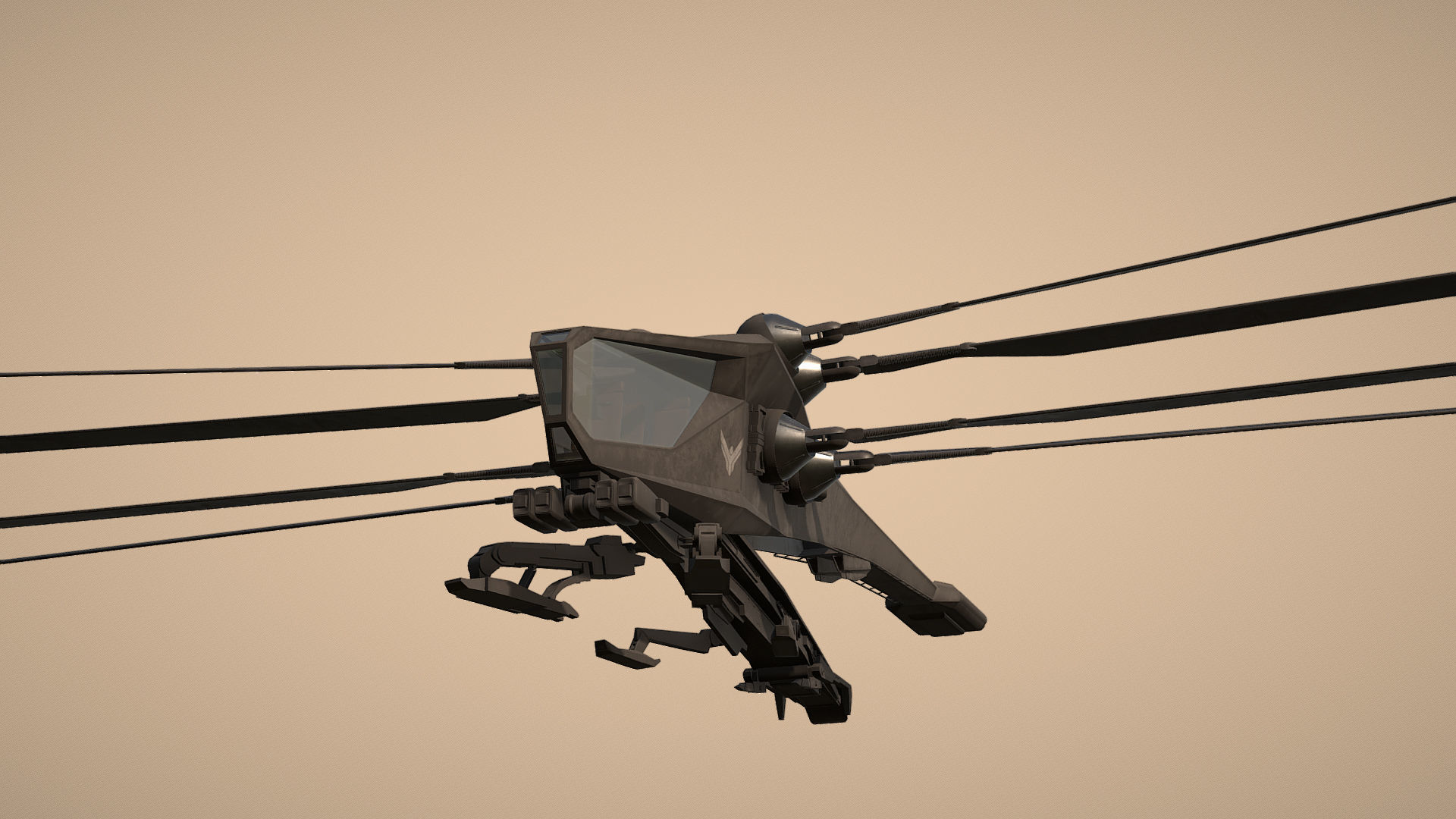 3D model Ornithopter Dune VR / AR / low-poly | CGTrader