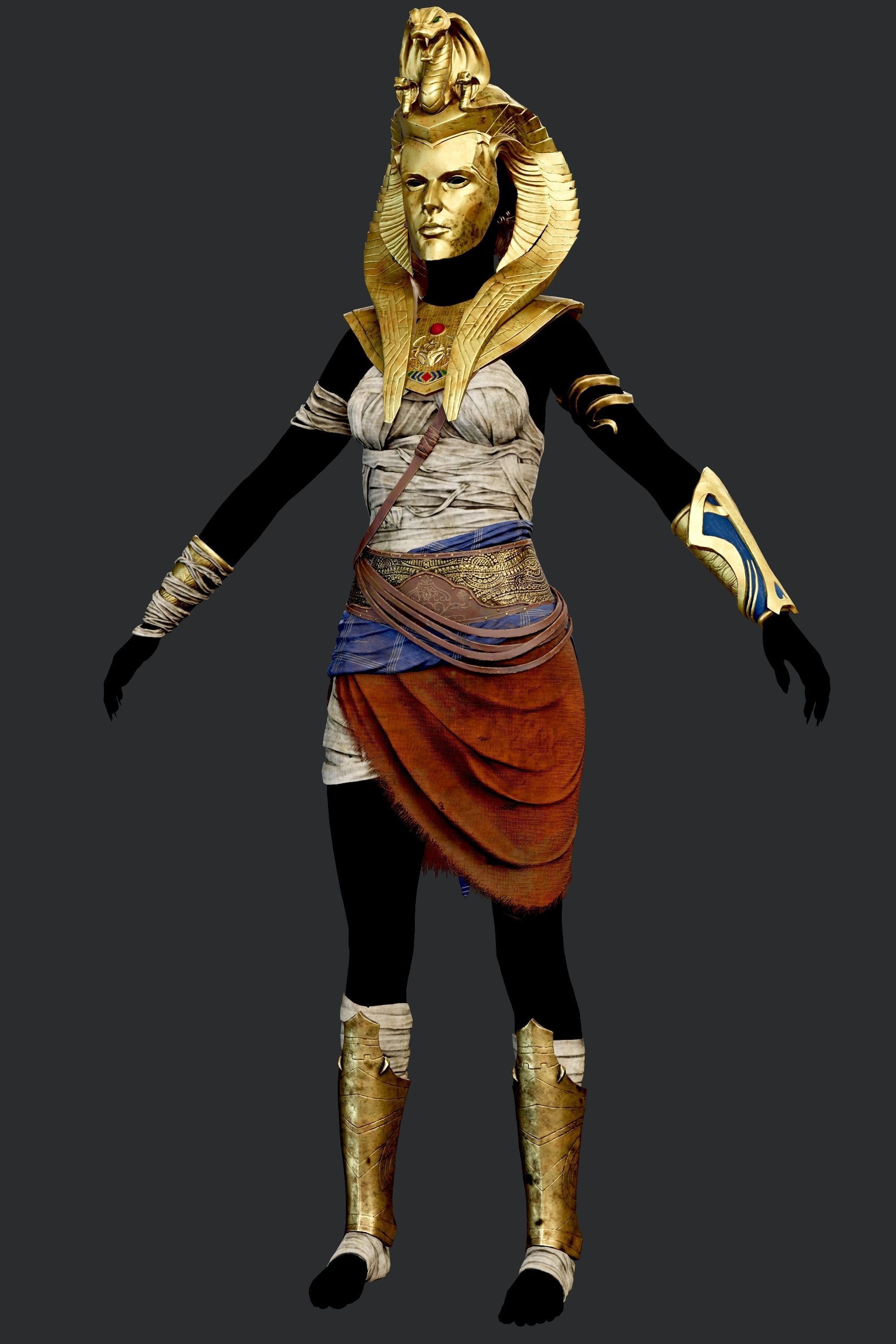 3D model Pharaoh Costume VR / AR / low-poly | CGTrader