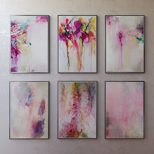 Collection of paintings abstract art part 9 3D model | CGTrader