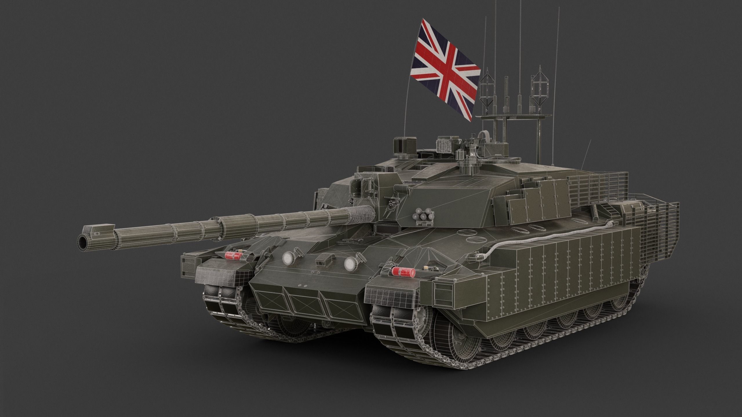 Challenger 2 TES 3D model rigged | CGTrader