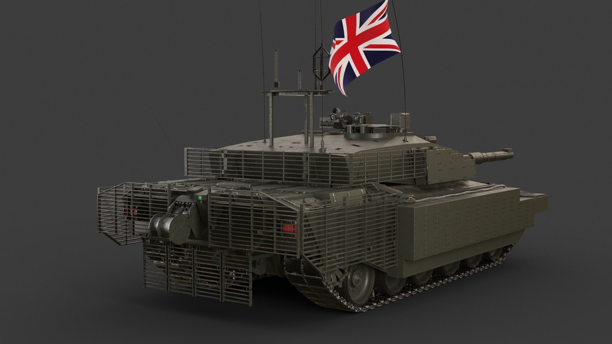 Challenger 2 TES 3D model rigged | CGTrader