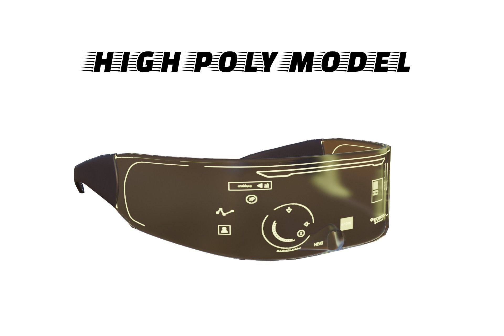 Futuristic Glasses 3D model | CGTrader