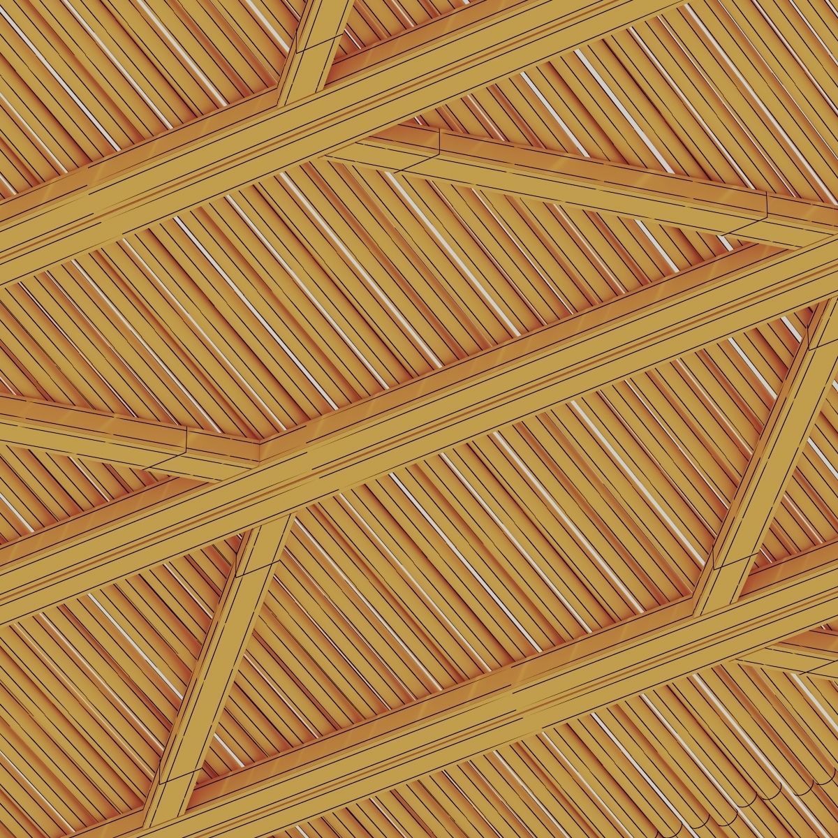 Ceiling diagonal branch straight n1 3D model | CGTrader