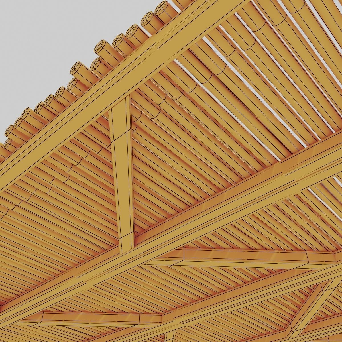 Ceiling diagonal branch straight n1 3D model | CGTrader