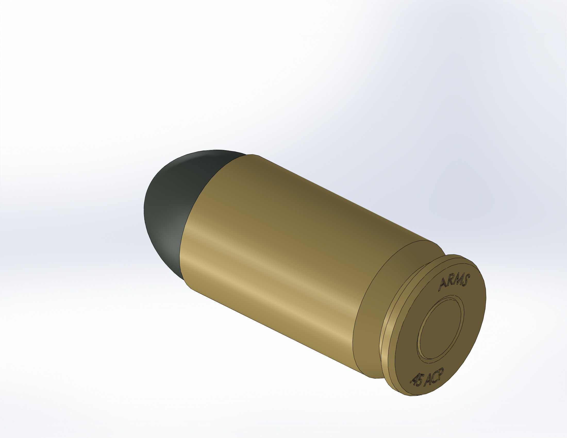 Cartridge Colt 45ACP 3D model | CGTrader