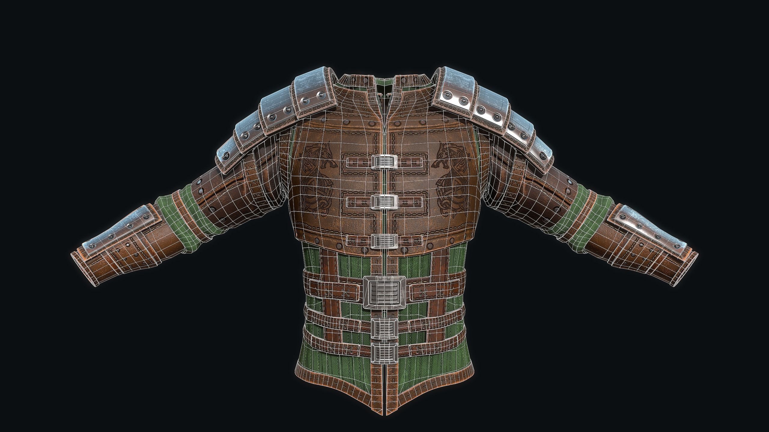 3D model Light leather armor VR / AR / low-poly | CGTrader