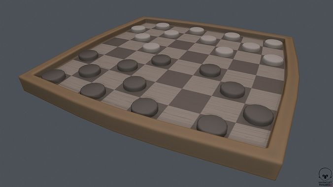 Stylized Daam Board free VR / AR / low-poly 3D model | CGTrader