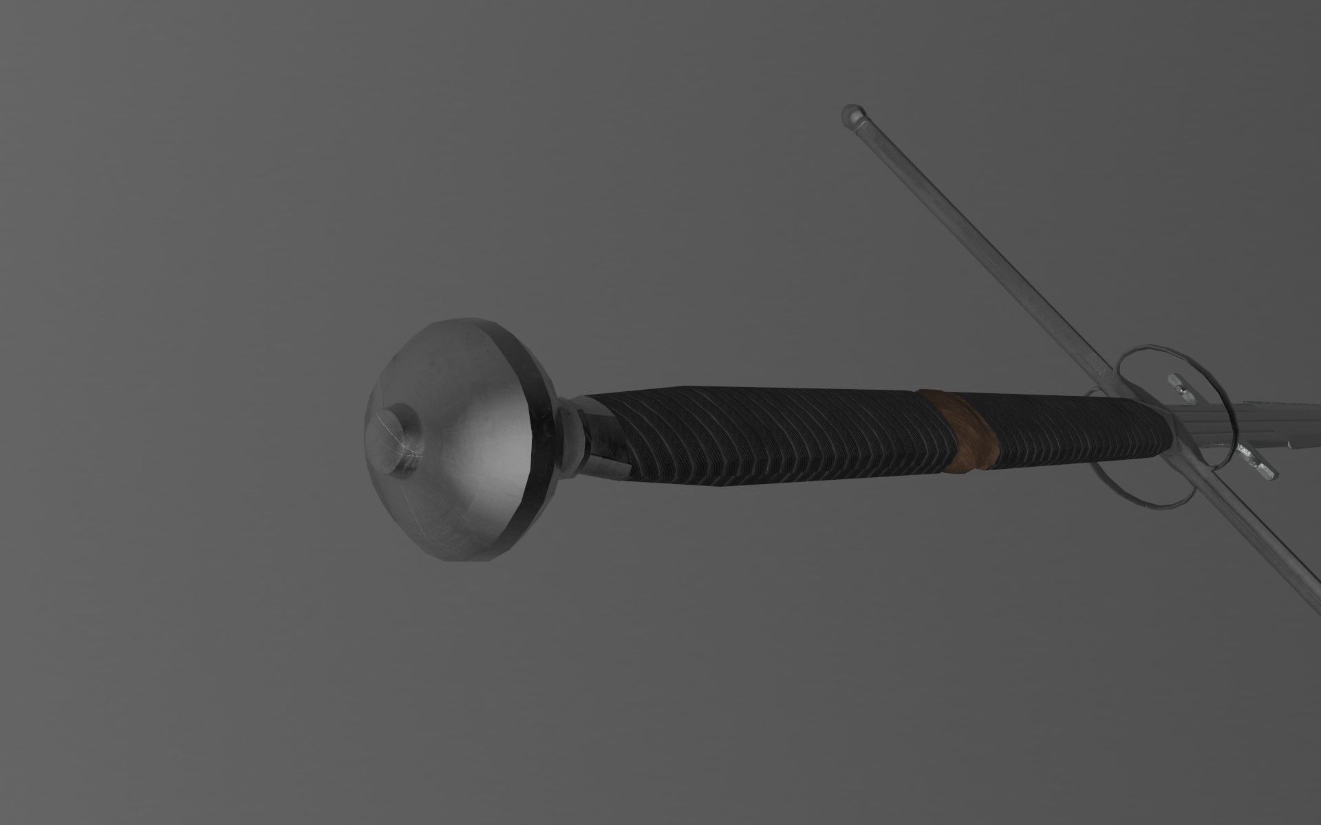 3D model Montante Spanish Steel Greatsword with Ring-Guard VR / AR ...