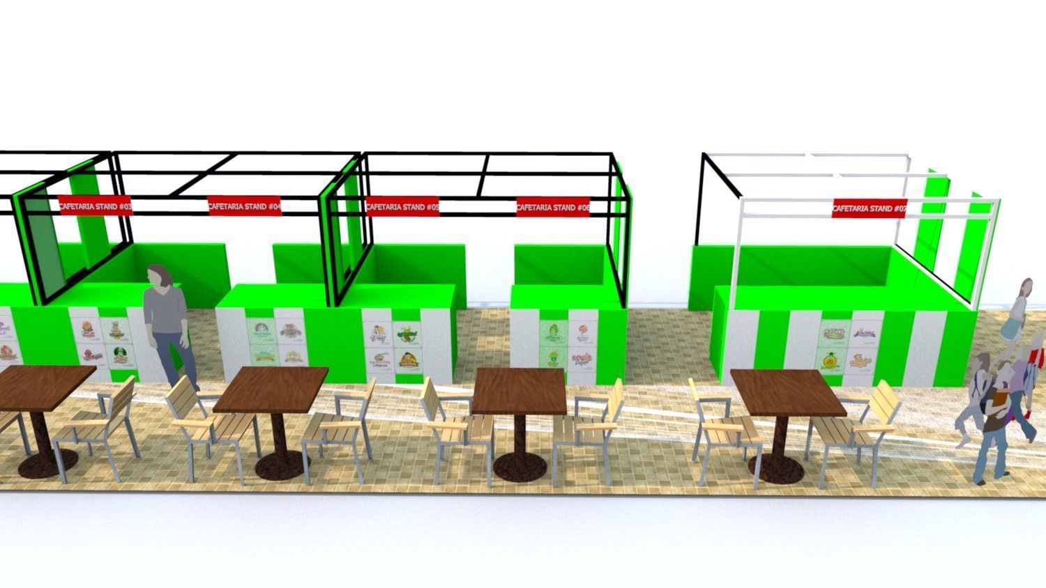 booth portable 3D model 3D printable | CGTrader