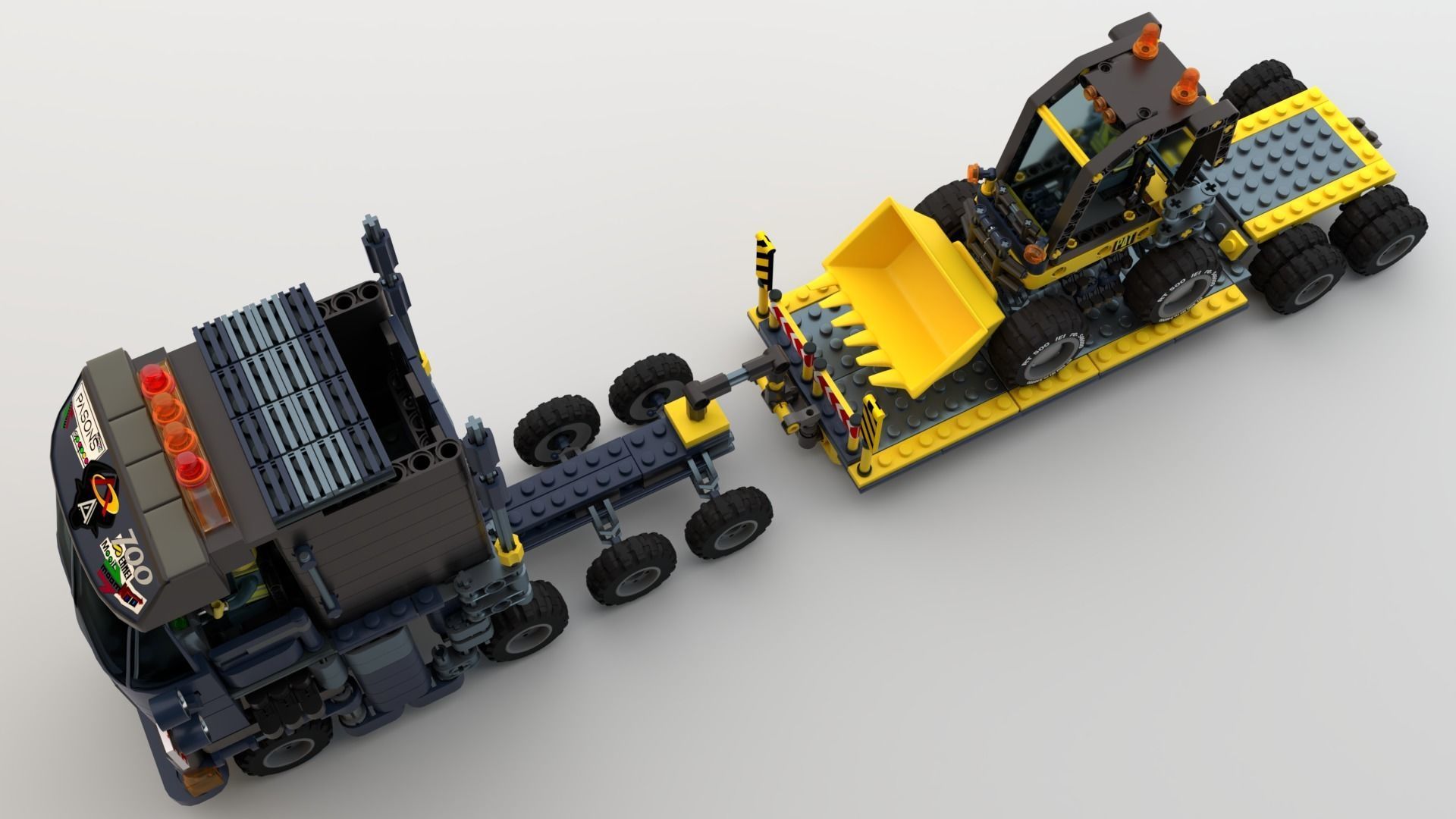 Lego workers and construction equipment 3D model rigged | CGTrader