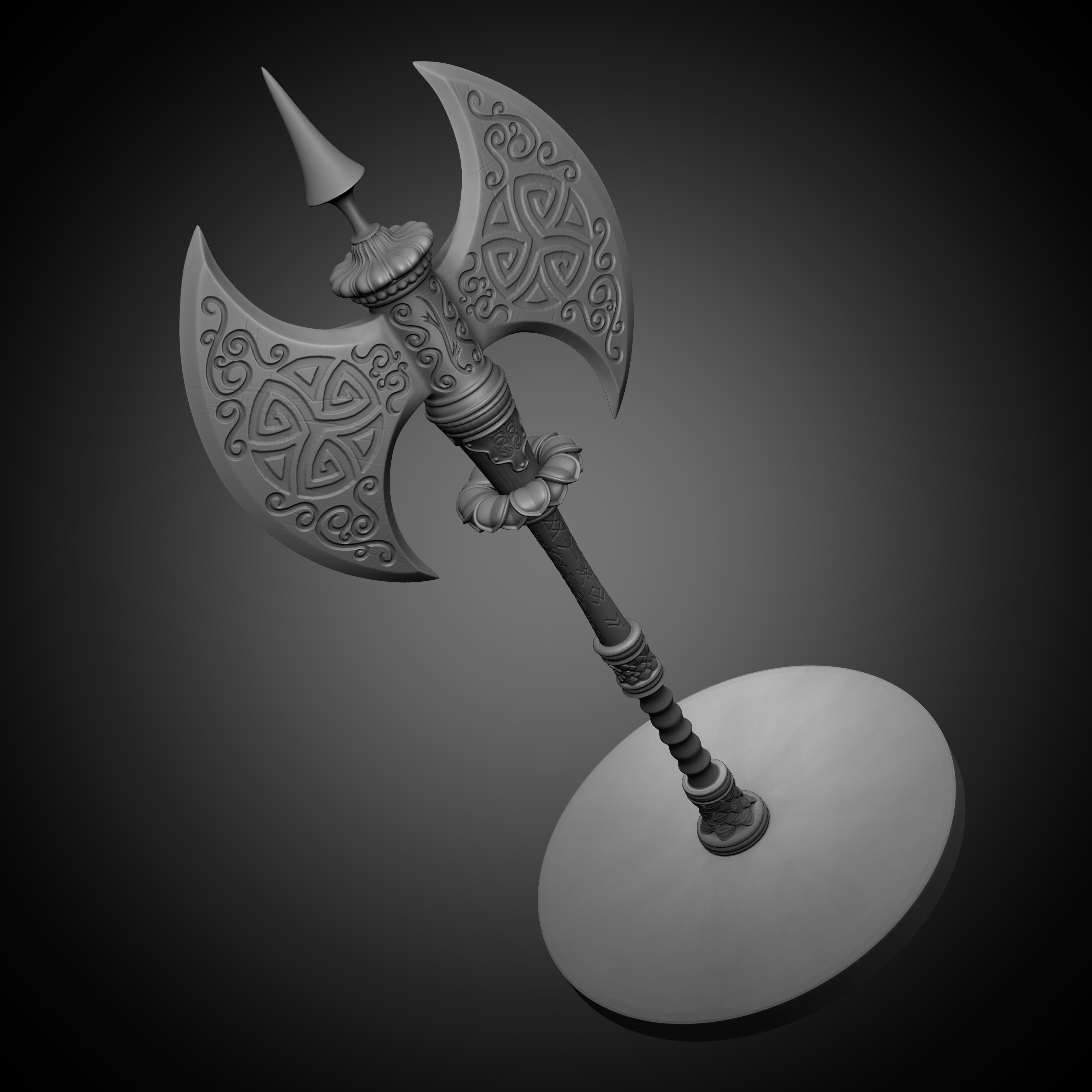 Antique axe STL 3D model 3D printable | CGTrader