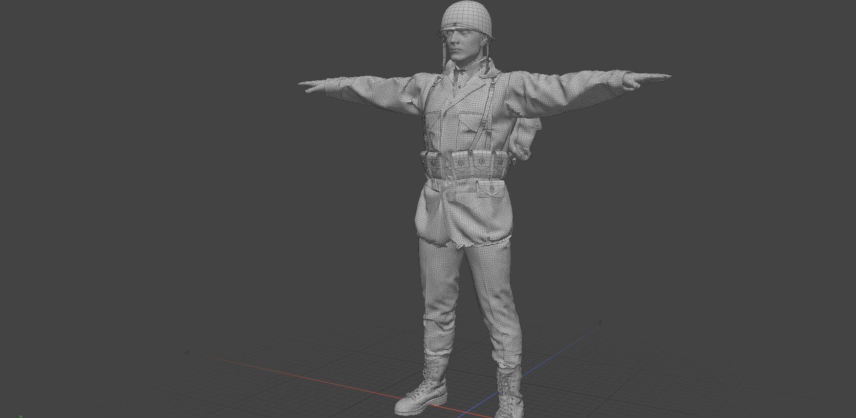 PBR 3D model - American ww2 soldier 3D model | CGTrader