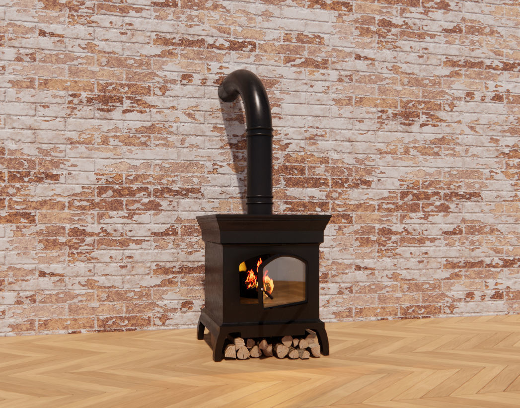 3D model Fireplace wood burning stove VR / AR / low-poly | CGTrader