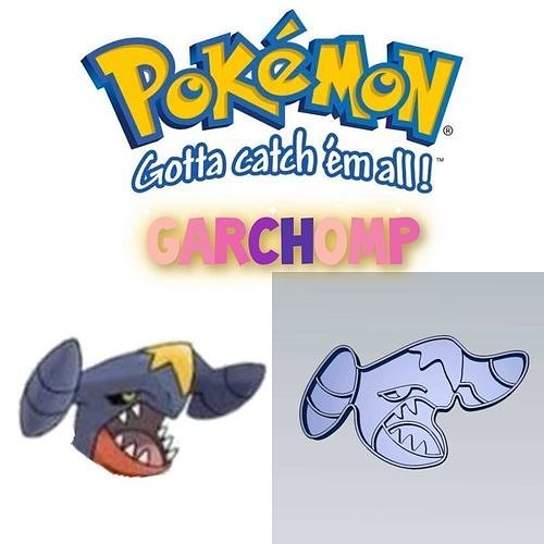 Amazing Pokemon Garchomp Cookie Cutter Stamp Cake Decorating 3D model ...