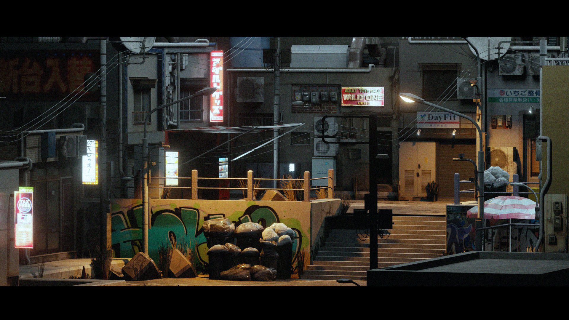 Cyberpunk Street 3D model | CGTrader