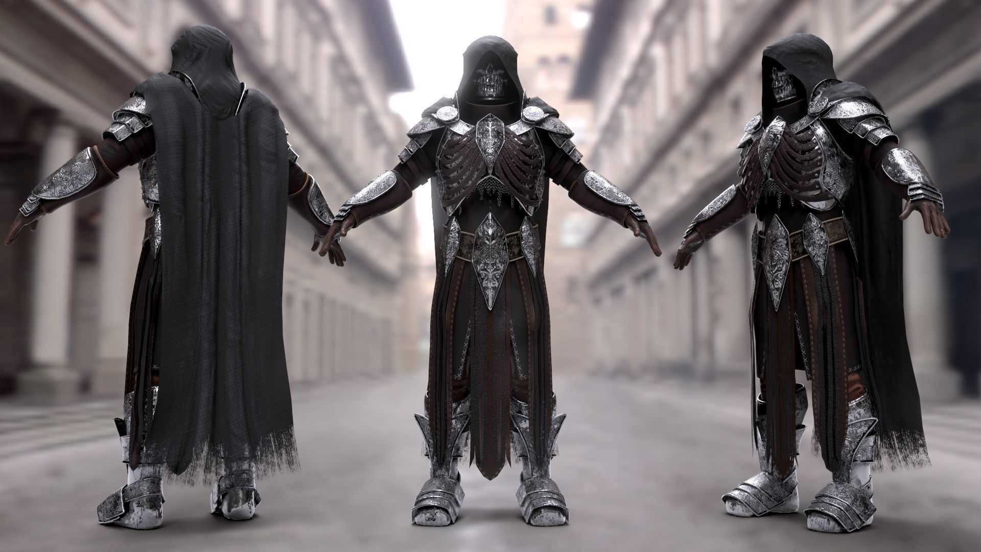 3D model Necromancer armor VR / AR / low-poly | CGTrader