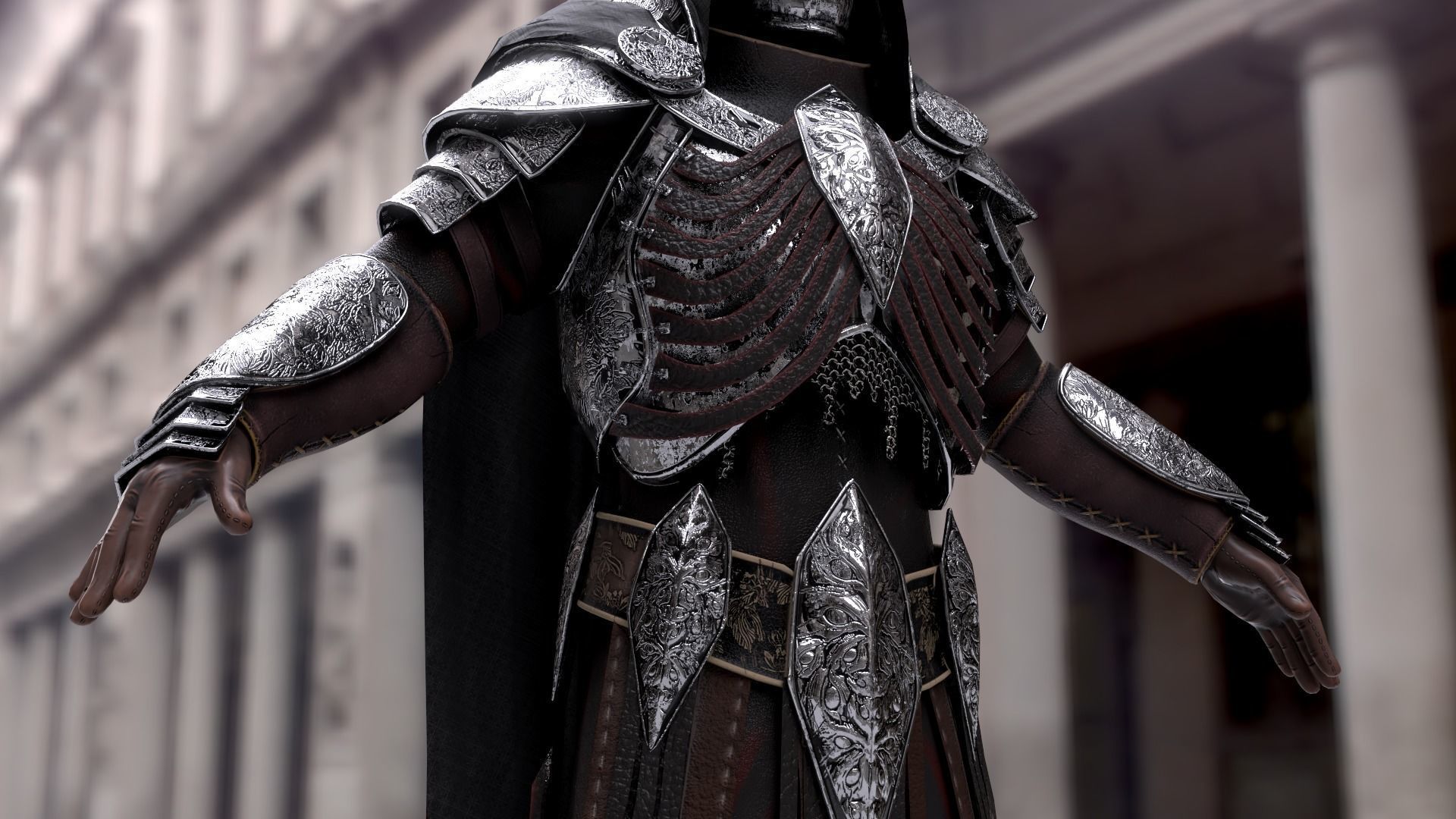 3D model Necromancer armor VR / AR / low-poly | CGTrader