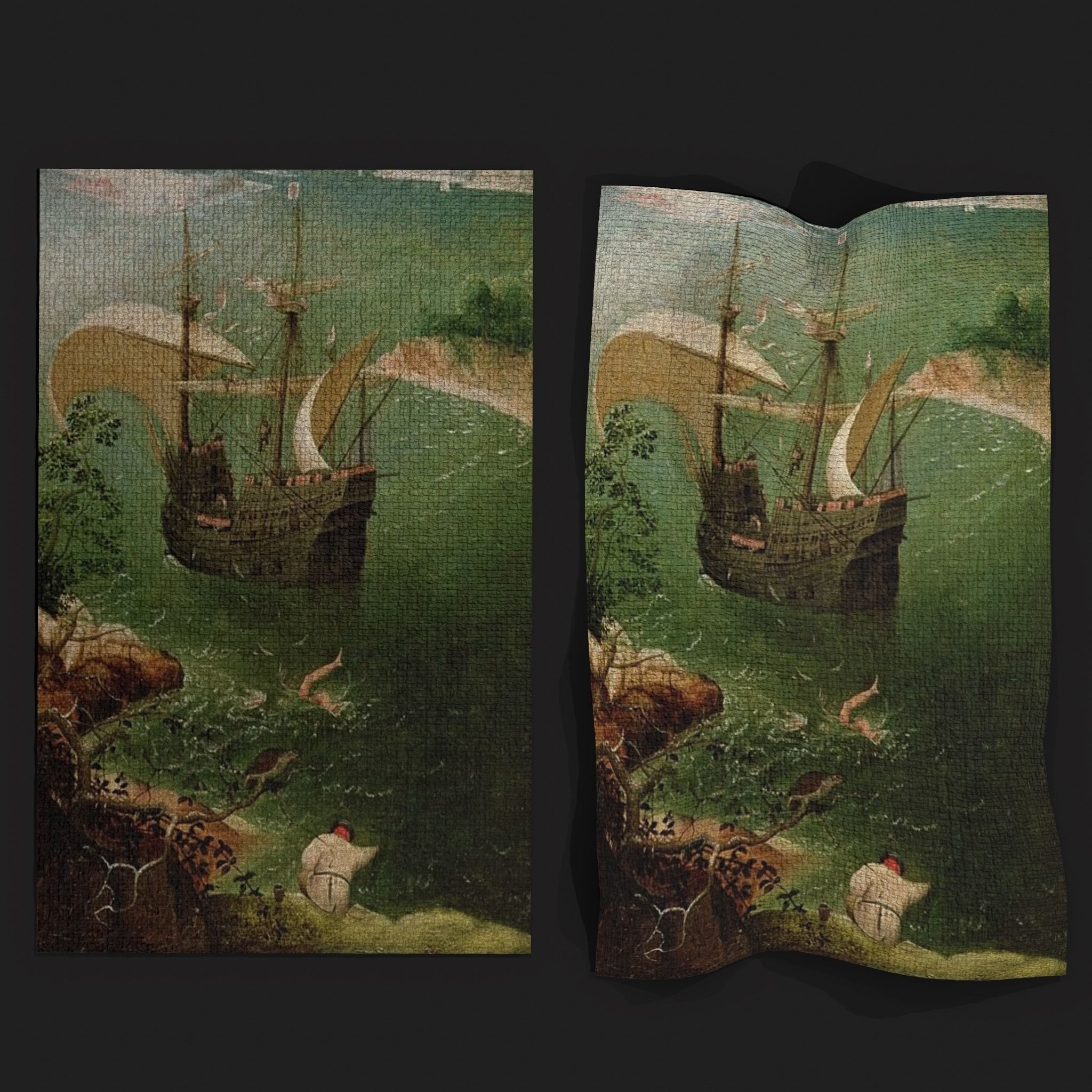 3D model Landscape with the Fall of Icarus VR / AR / low-poly | CGTrader