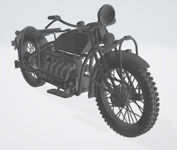 Indian 4 Motorcycle 3D model 3D printable | CGTrader