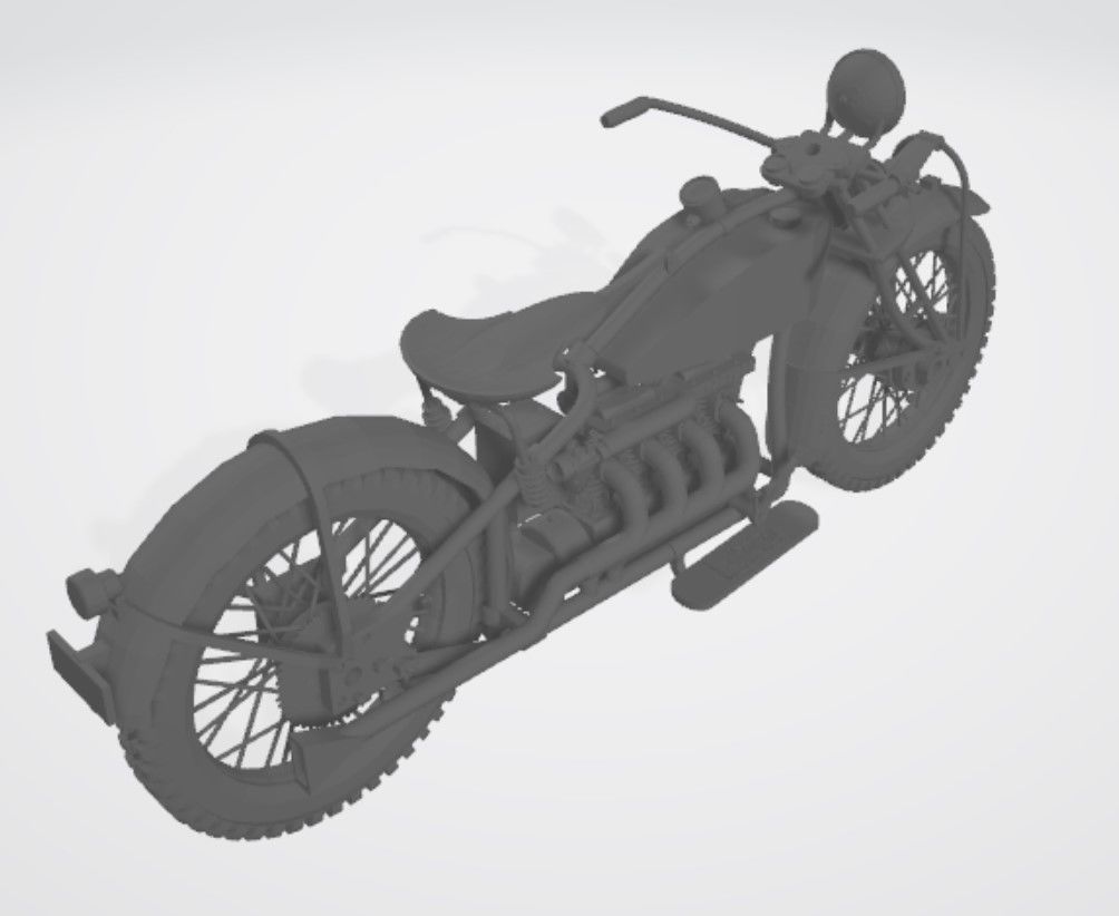 Indian 4 Motorcycle 3D model 3D printable | CGTrader