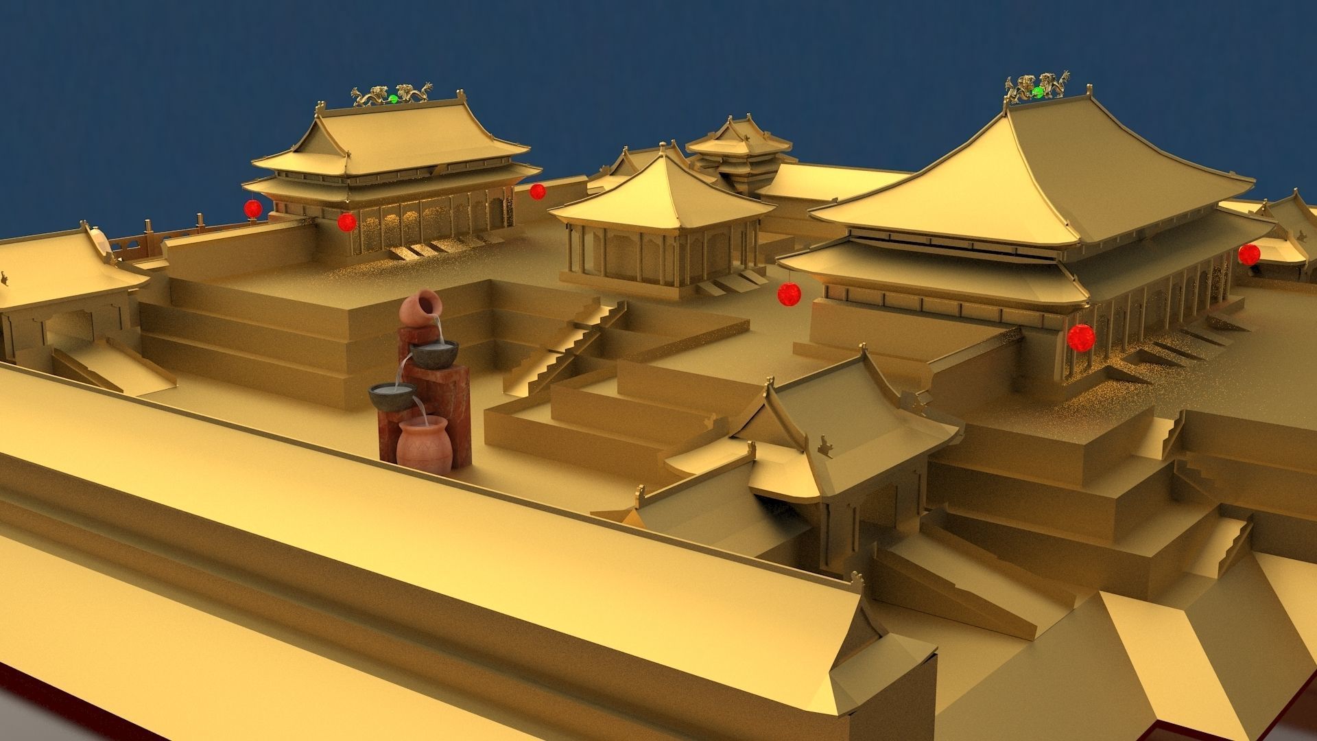 Chinese ancient Tiananmen Beijing Forbidden City 3D model | CGTrader