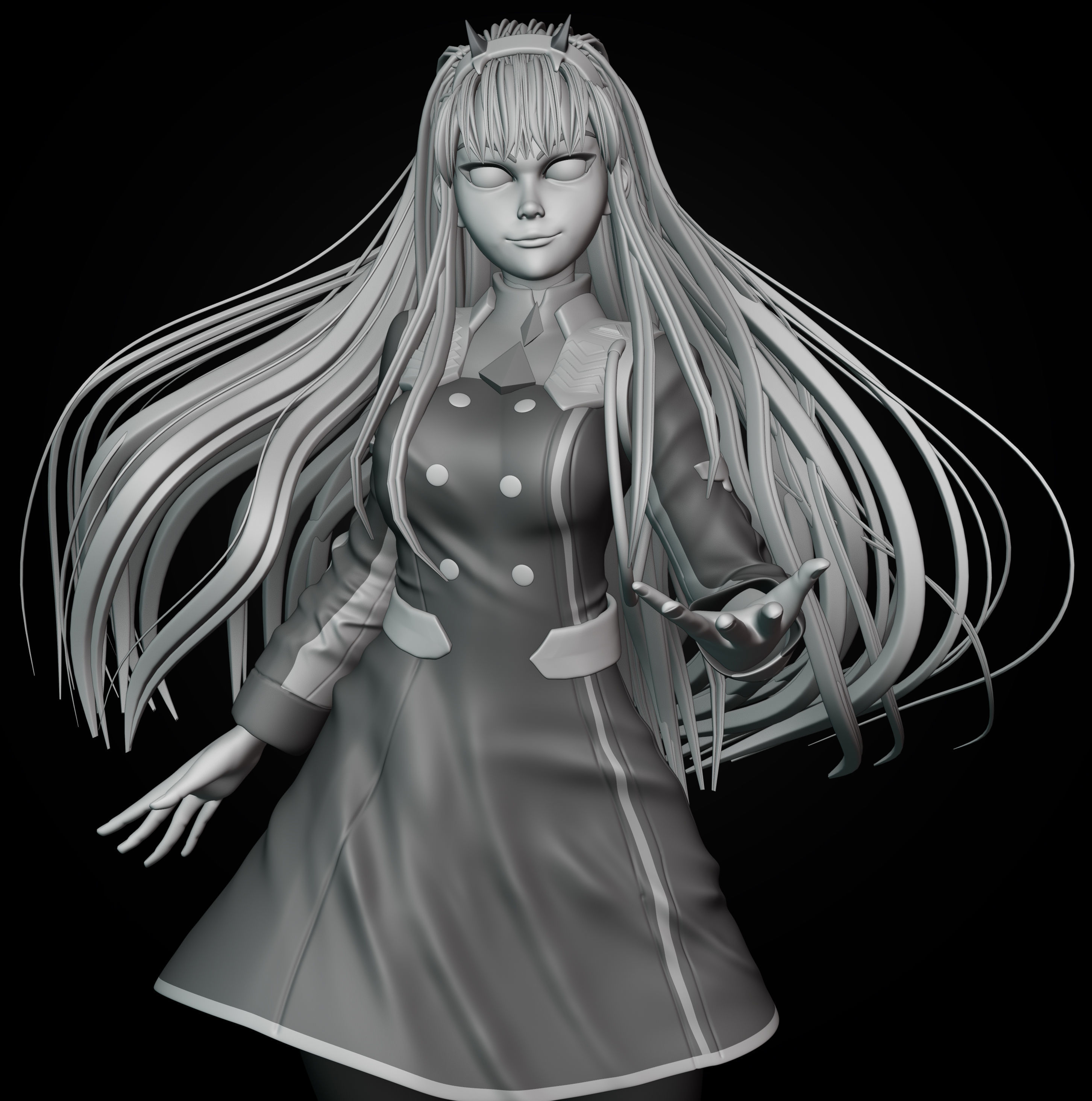 3D model Zero Two - Darling in the Franxx VR / AR / low-poly | CGTrader