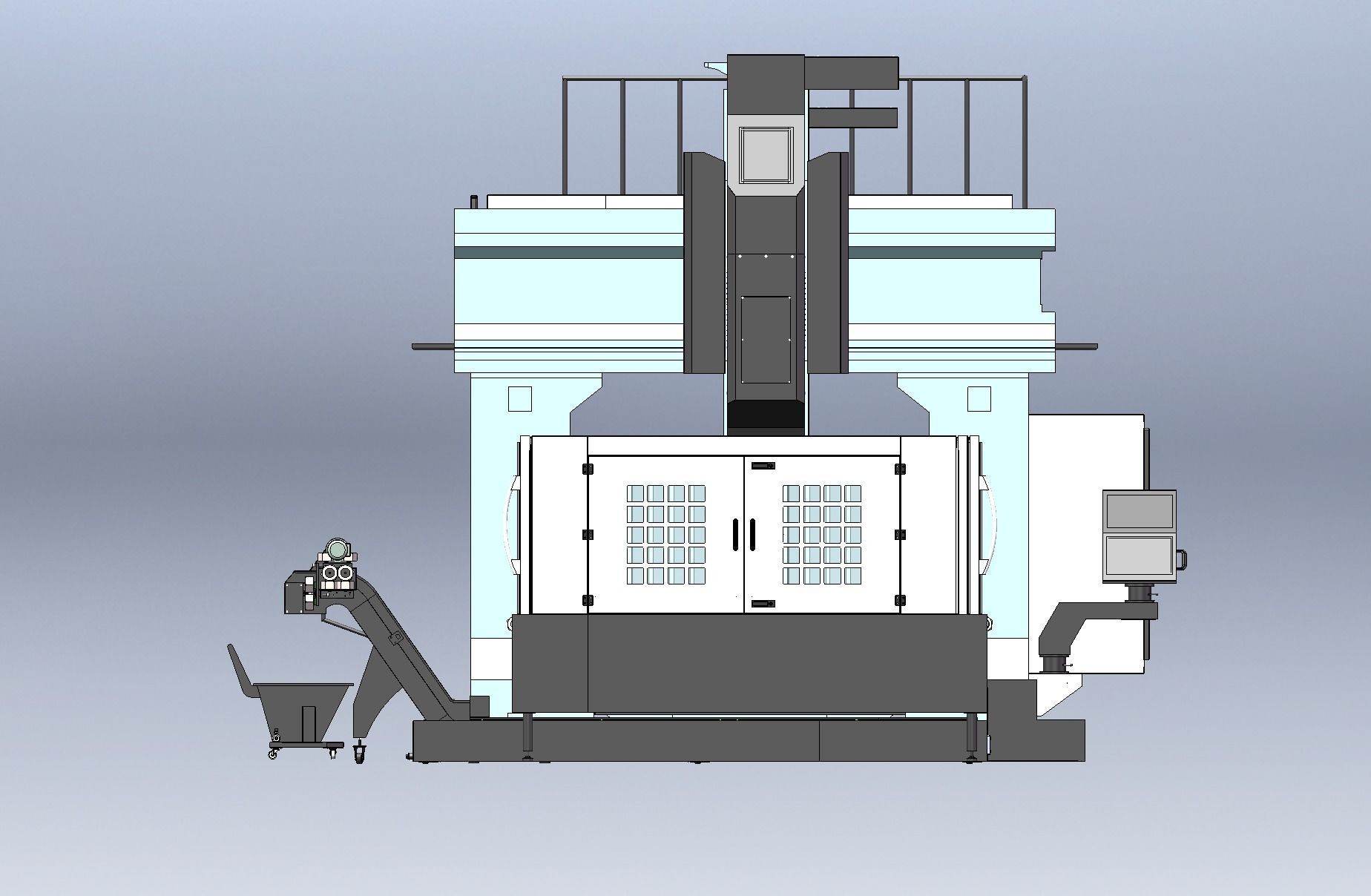 Large gantry milling machine 3D model | CGTrader