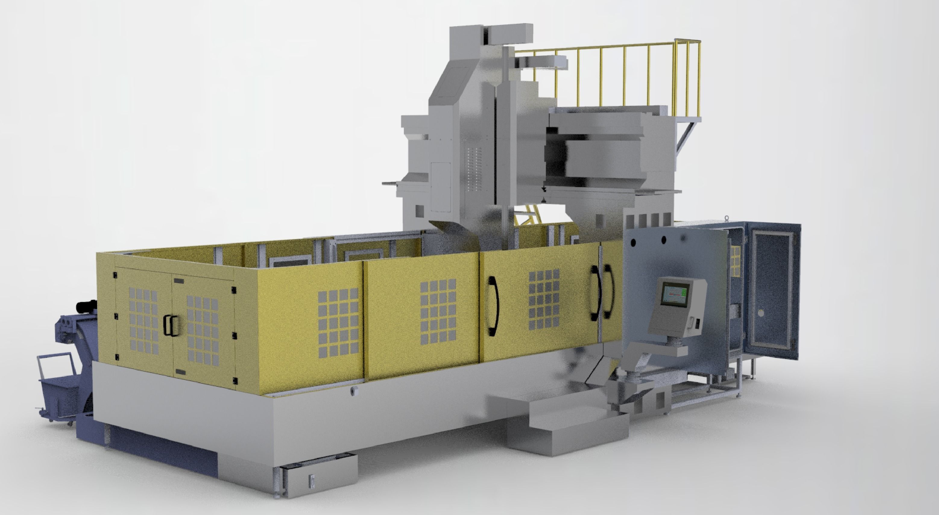 Large gantry milling machine 3D model | CGTrader