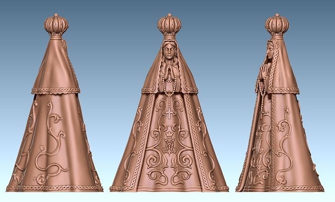 Our Lady of Valley - Virgen del Valle - CNC - 3D model 3D printable ...