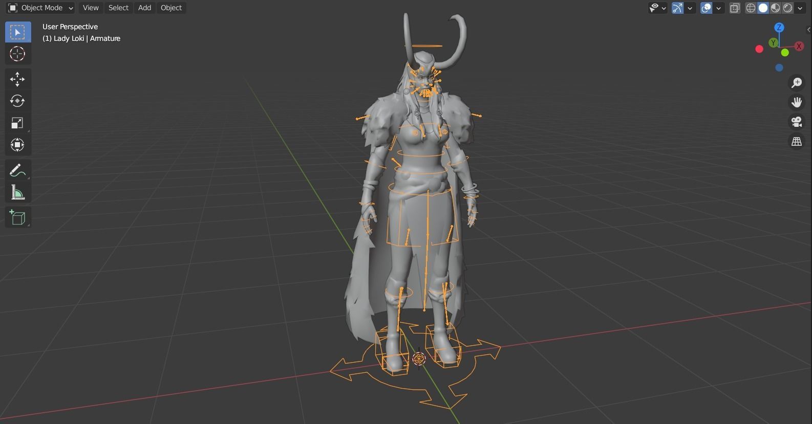 Lady Loki rigged 3D model rigged | CGTrader
