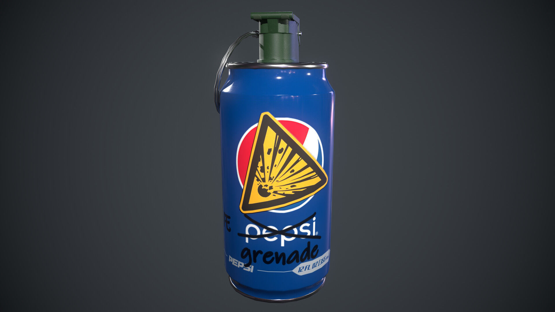 A homemade pepsi grenade 3D model | CGTrader
