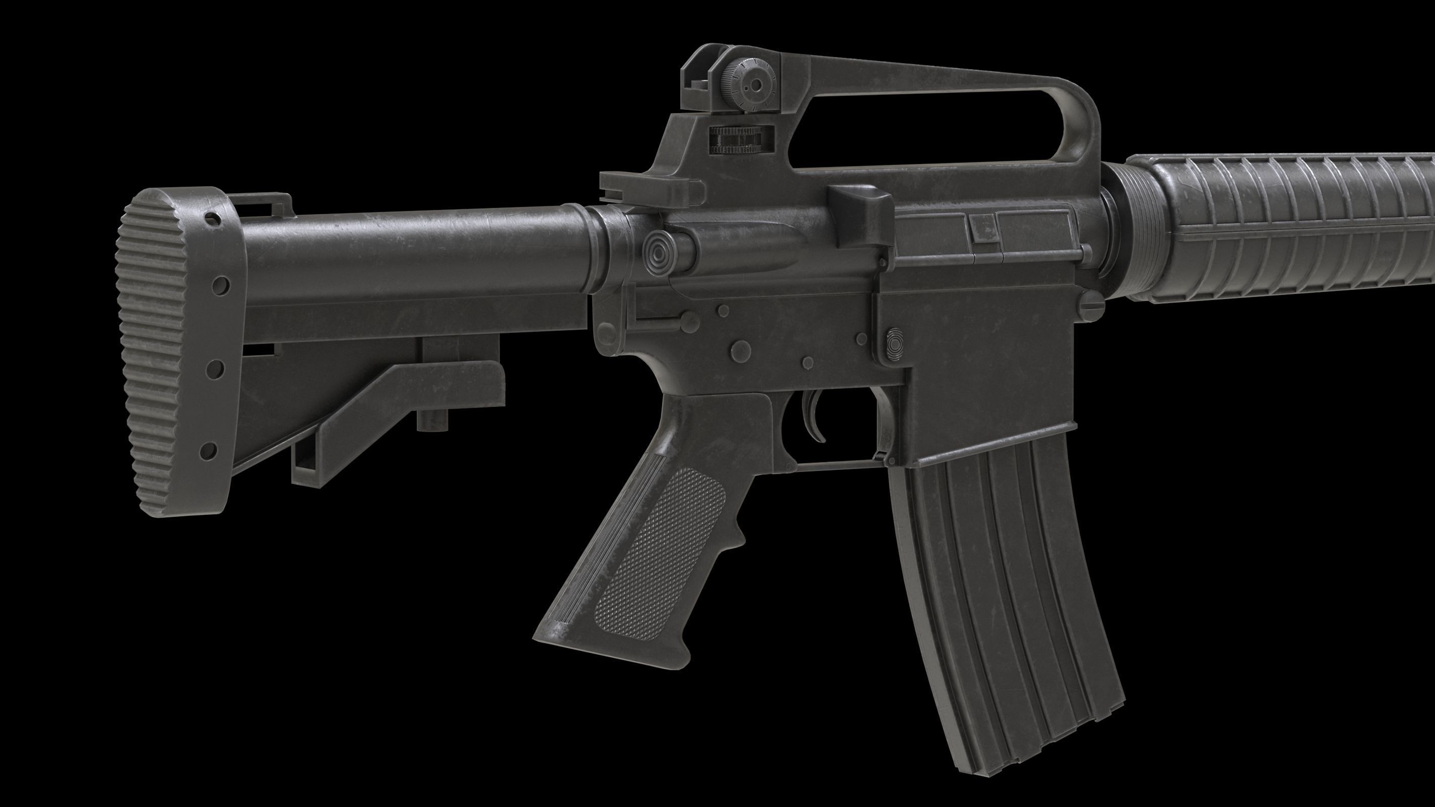 3D model Colt AR-15 Low Poly VR / AR / low-poly | CGTrader