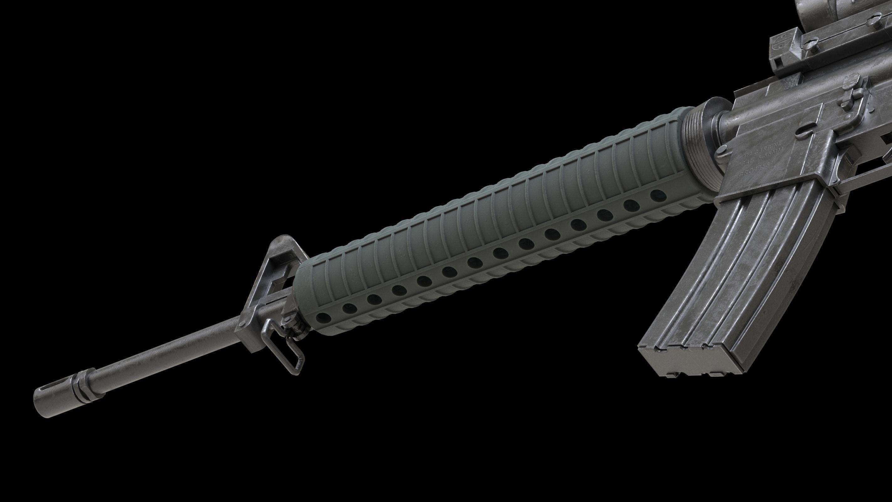 3D model Colt Canada C7A1 Low Poly VR / AR / low-poly | CGTrader