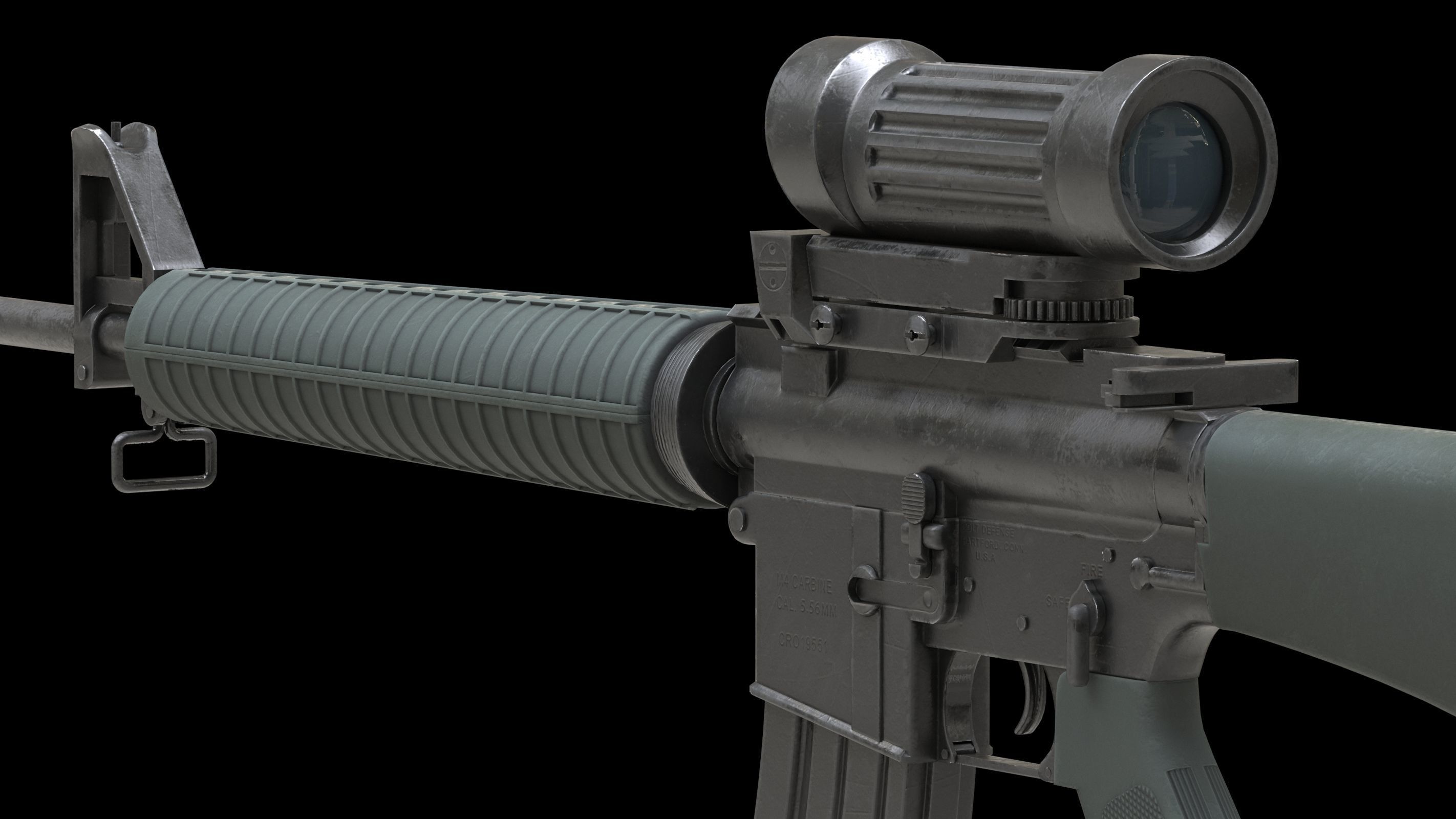 3D model Colt Canada C7A1 Low Poly VR / AR / low-poly | CGTrader