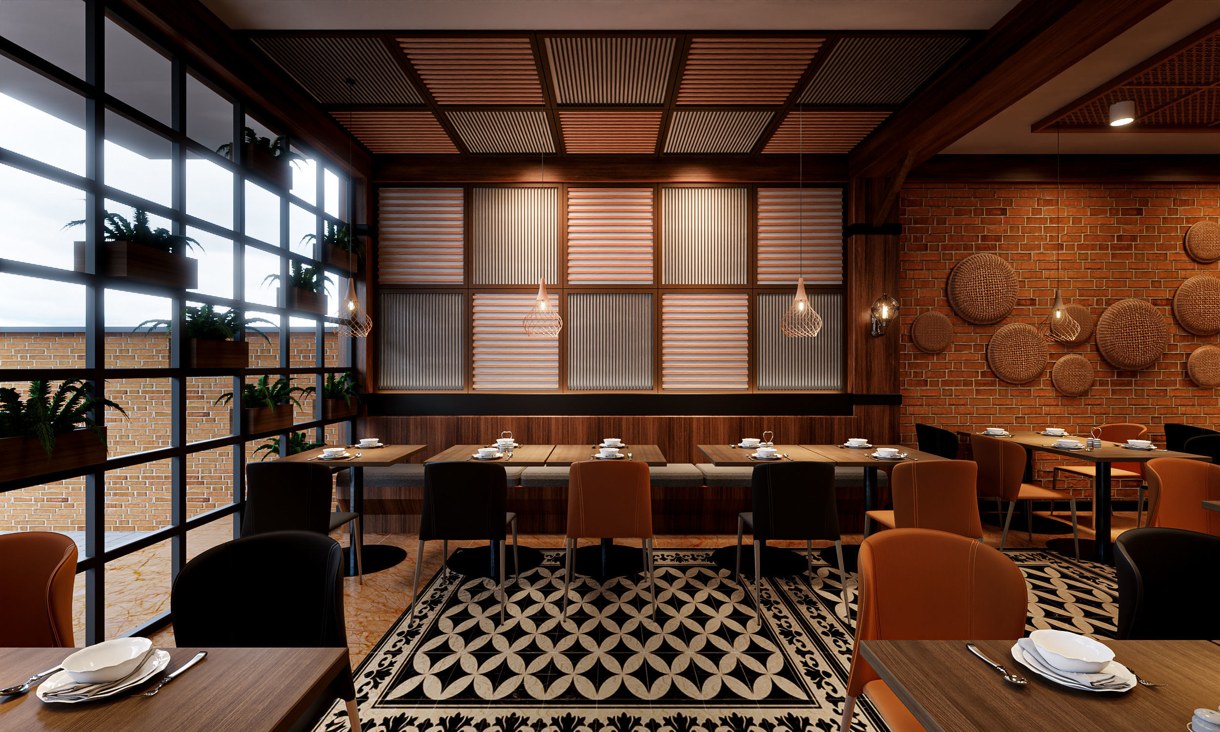 3D model Restaurant Interior 3D scene VR / AR / low-poly | CGTrader