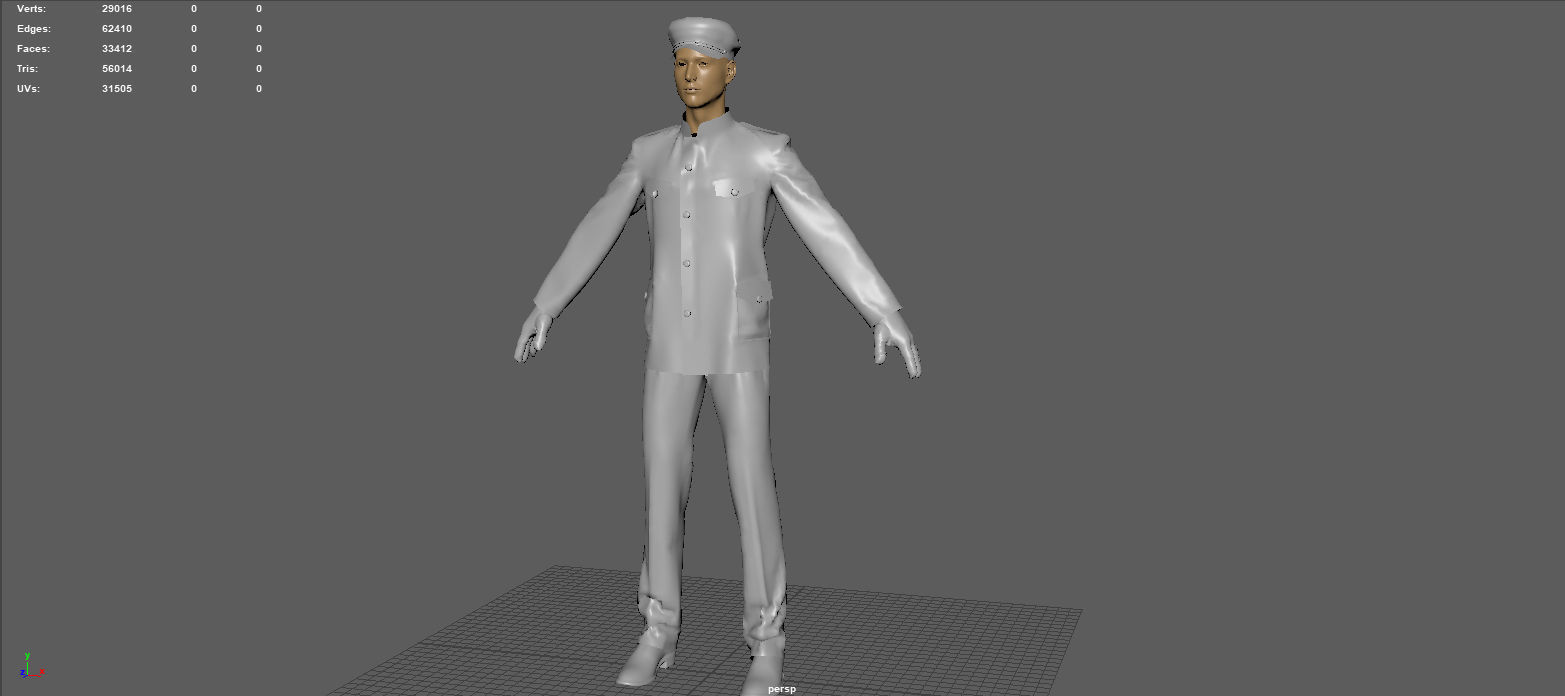 OFFICER MARINE 3D model | CGTrader