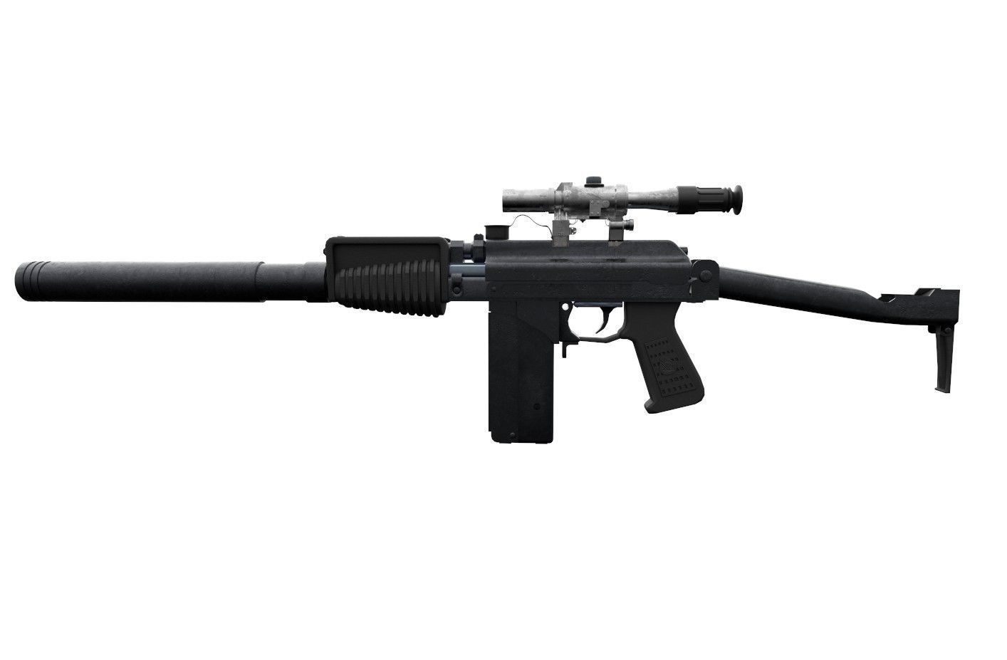 3D model GAMEREADY ASSAULT RIFLE 9A-91 WITH TELESCOPIC SIGHT PSO-1 VR ...