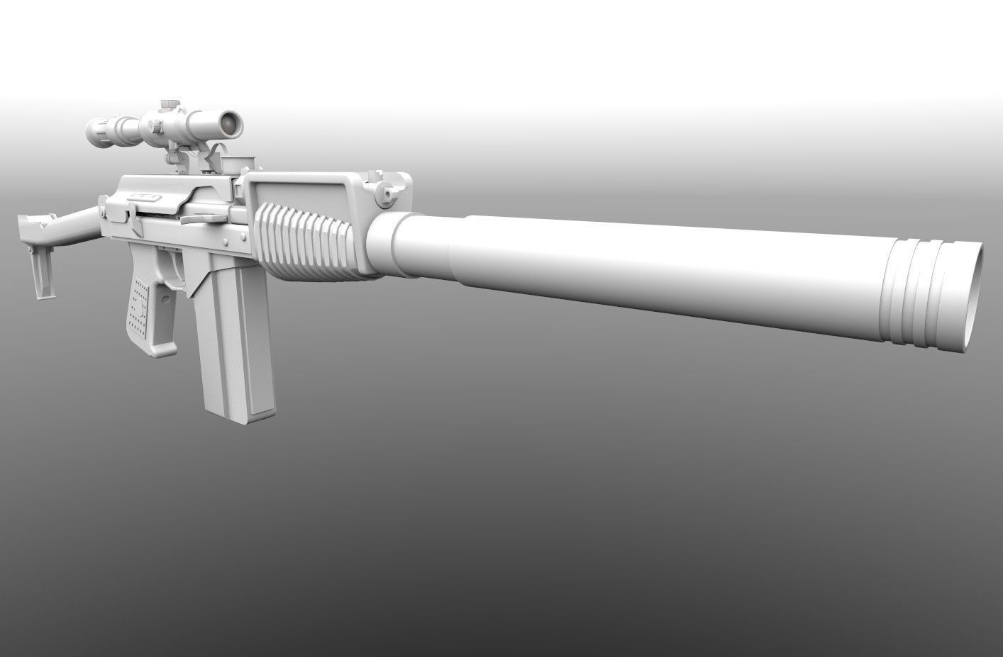 3D model GAMEREADY ASSAULT RIFLE 9A-91 WITH TELESCOPIC SIGHT PSO-1 VR ...