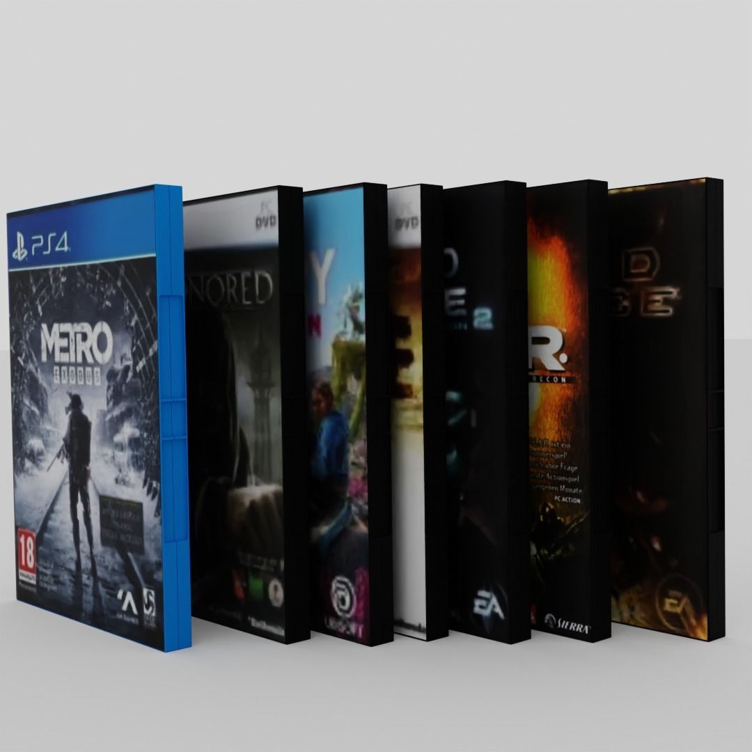 GAMES CASES 3D model | CGTrader
