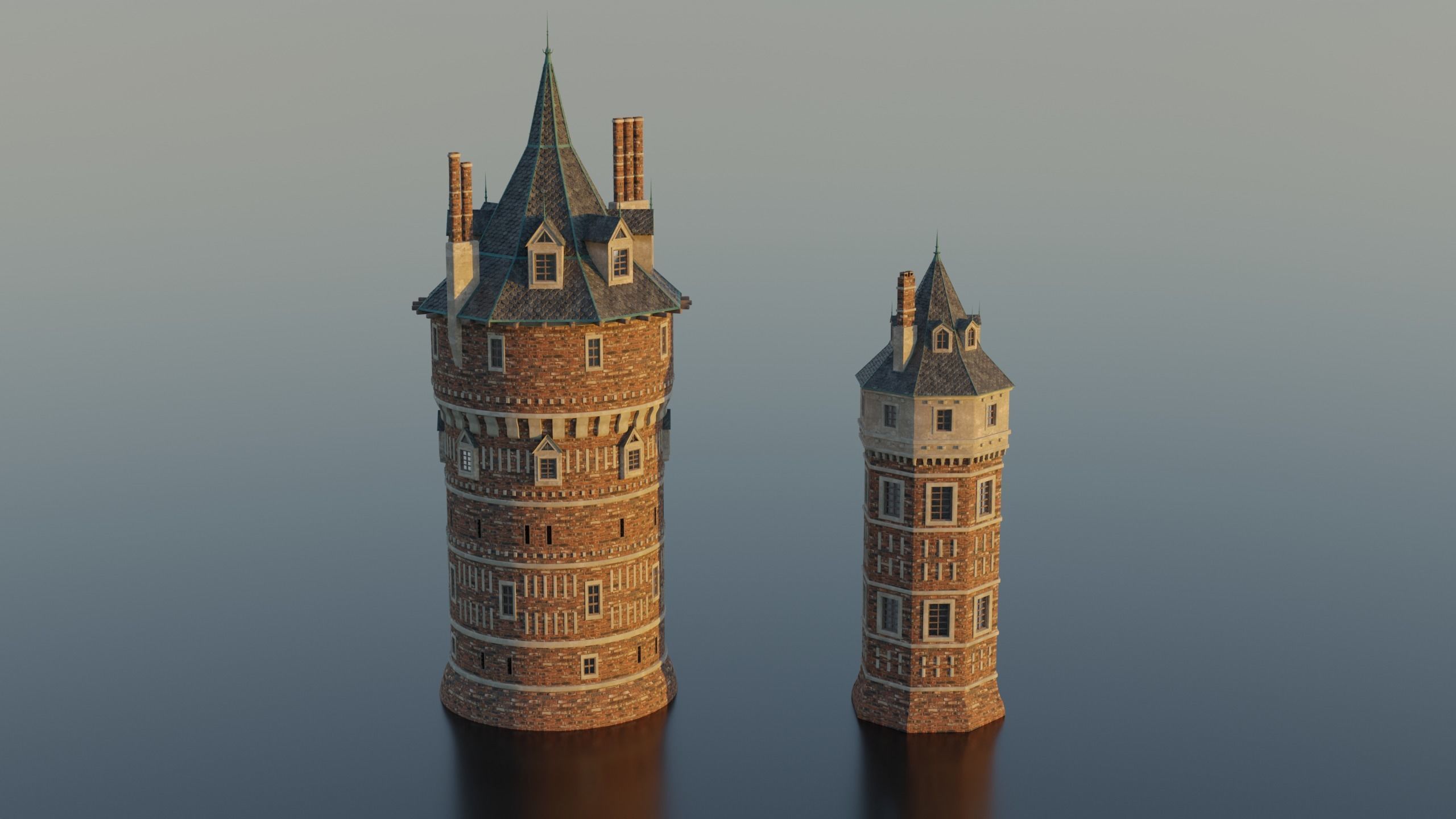 Medieval Towers 3D Model 3D model | CGTrader