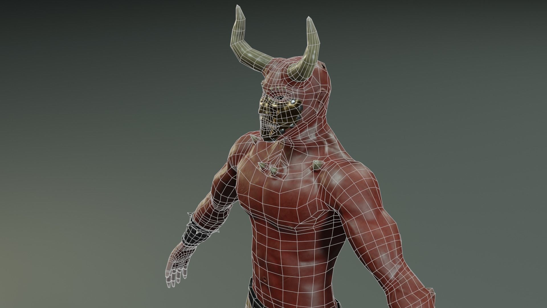 Hell demon gameready character free VR / AR / low-poly 3D model | CGTrader