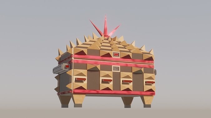 Red Energy Fantasy Magical Chest Protected With Spikes 3D model | CGTrader