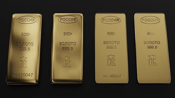Gold bars 500gr 3D model | CGTrader