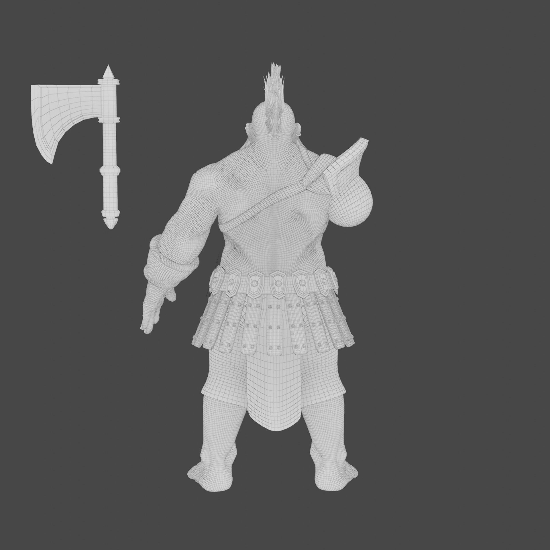 Dwarf One-Arm Warrior 3D model | CGTrader