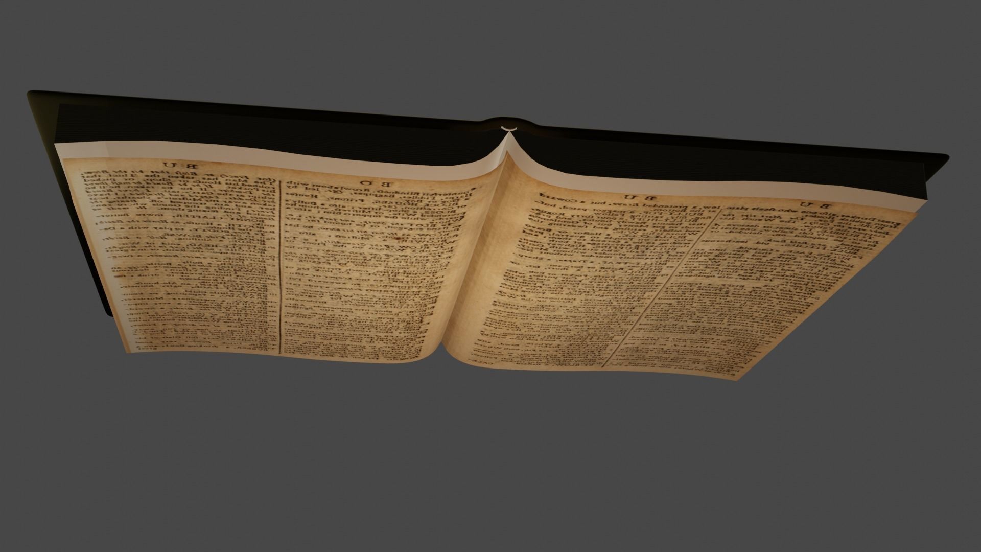 3D model of open book free VR / AR / low-poly 3D model animated rigged ...