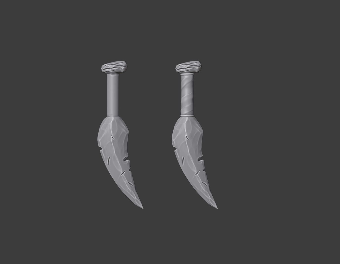 Bone knife dagger - STL - 3D files 3D model 3D printable | CGTrader