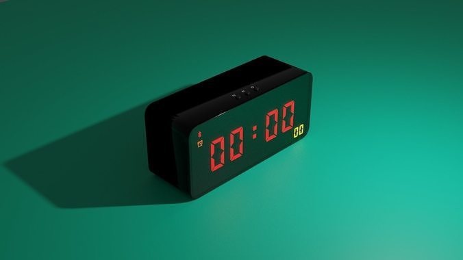 Digital Alarm Clock free 3D model | CGTrader