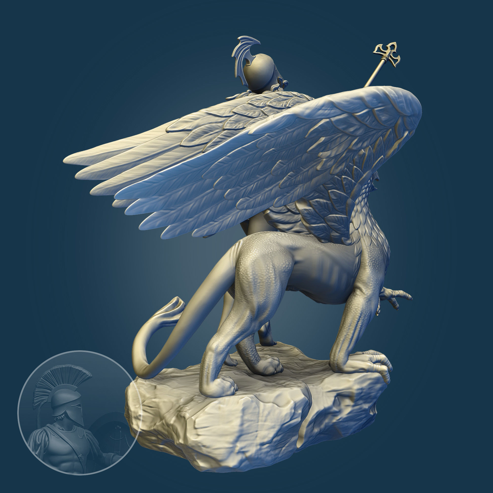 Griffin Queen 3D model 3D printable | CGTrader