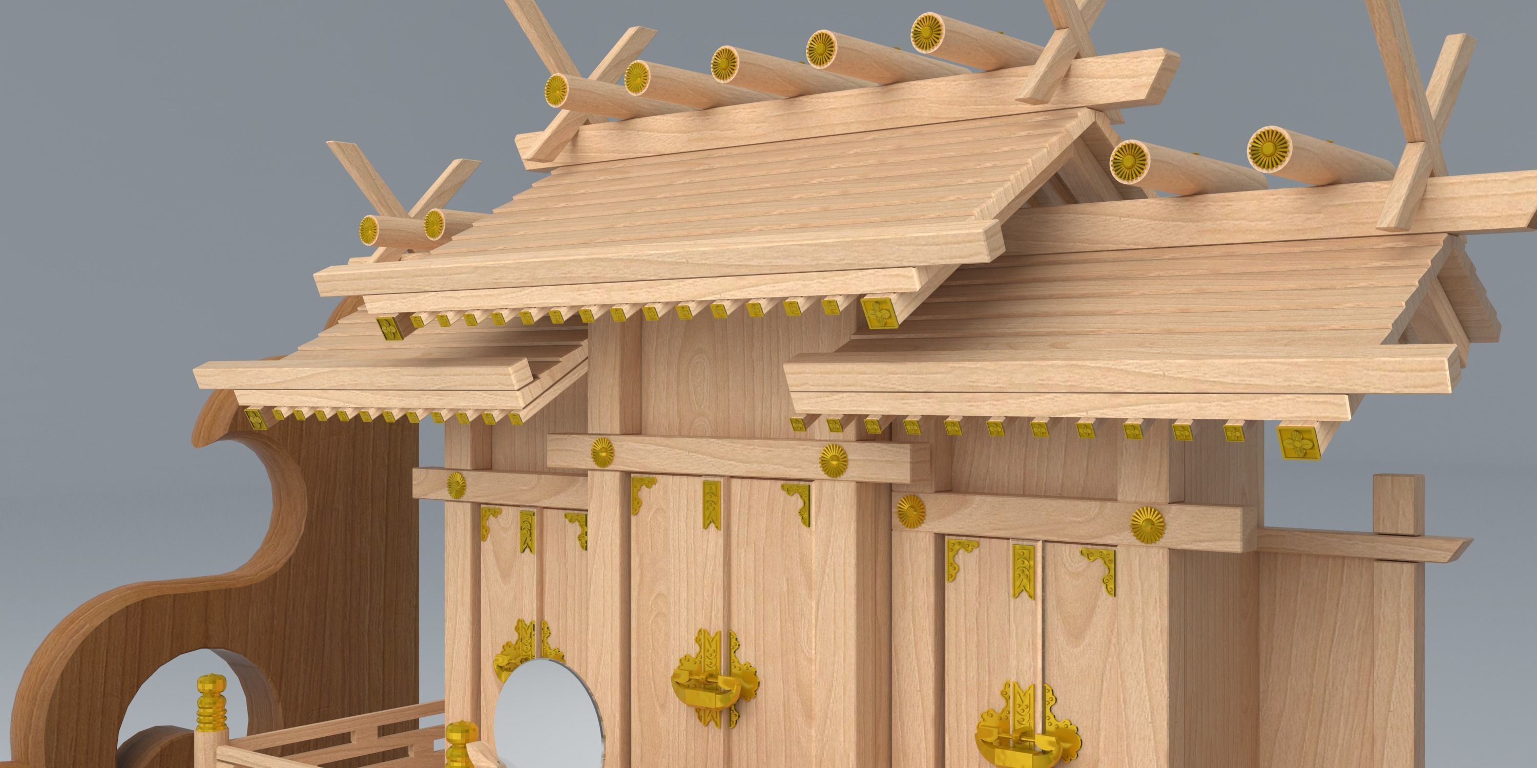 KAMIDANA SET chinese temple 3D model | CGTrader