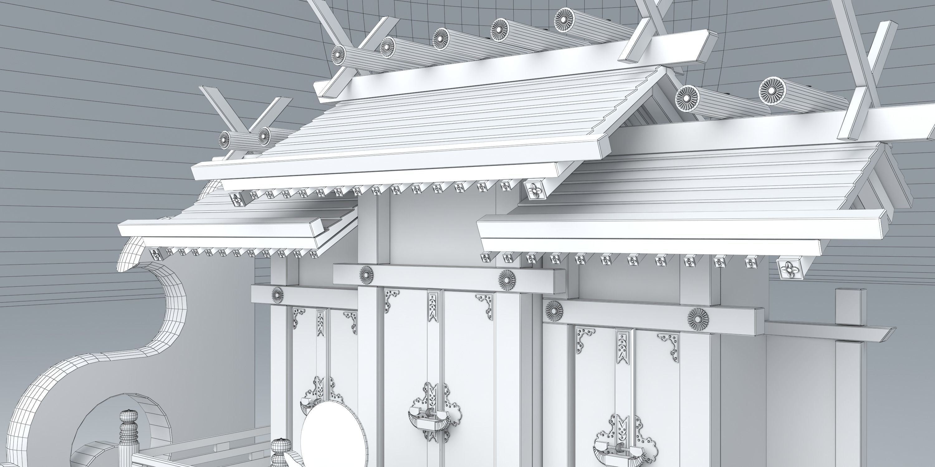 KAMIDANA SET chinese temple 3D model | CGTrader